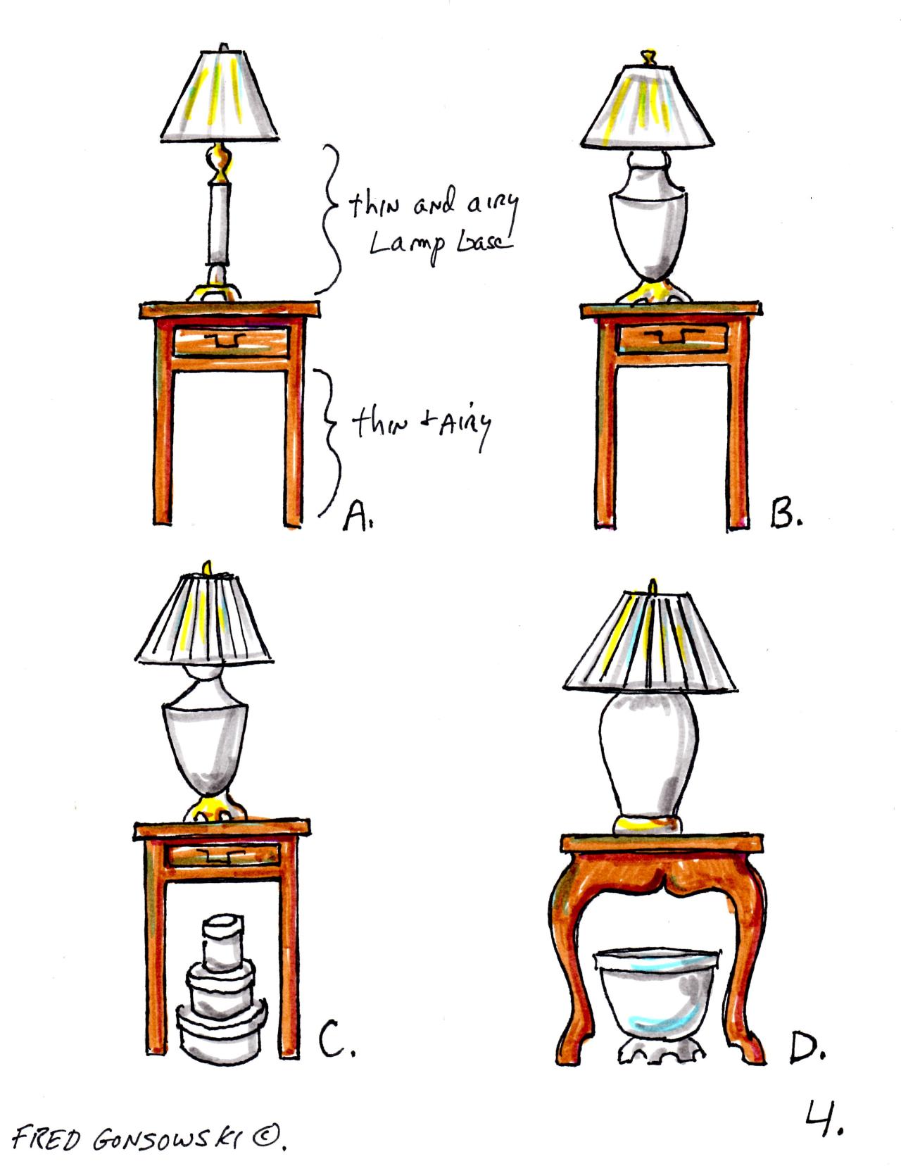 Matching the Right shaped End Table with a Table Lamp | Fred Gonsowski ...