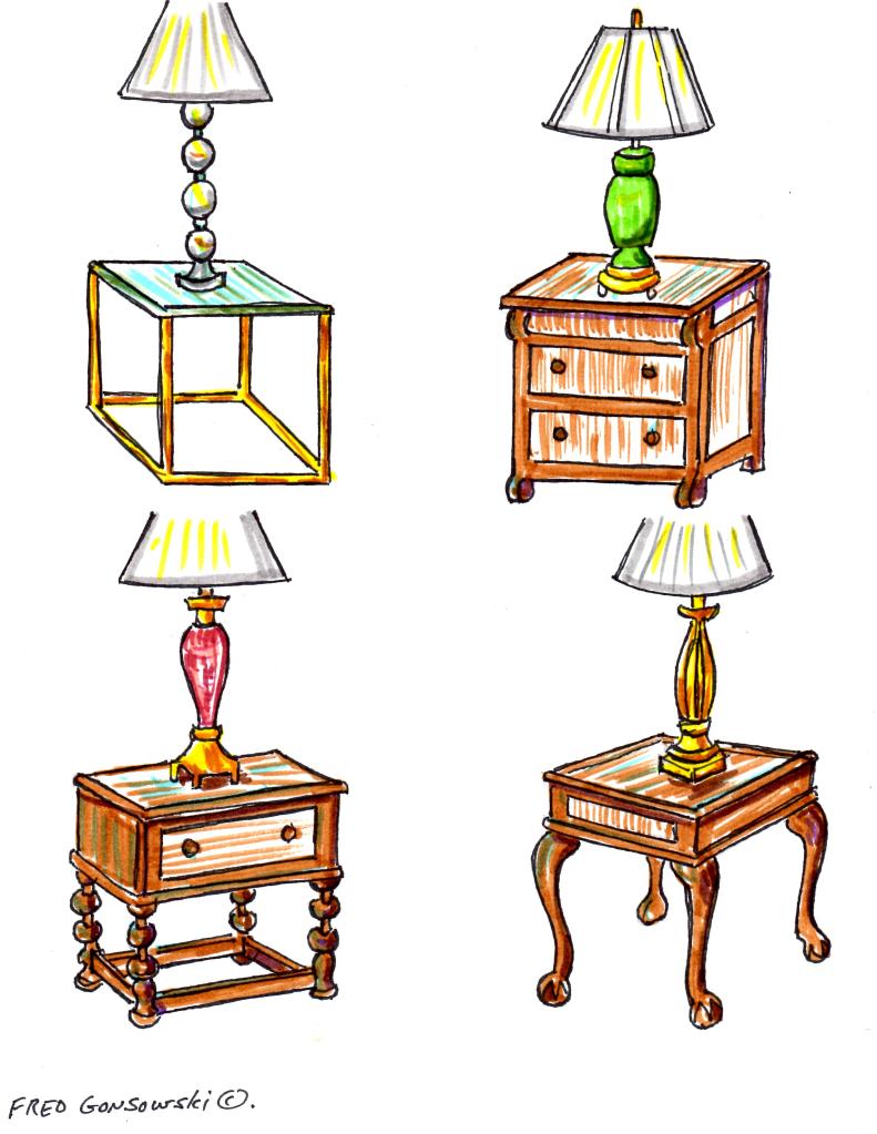 Matching the Right shaped End Table with a Table Lamp | Fred Gonsowski ...